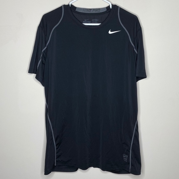 Nike | Shirts | Nike Pro Drifit Hypercool Fitted Short Sleeve Top Black ...